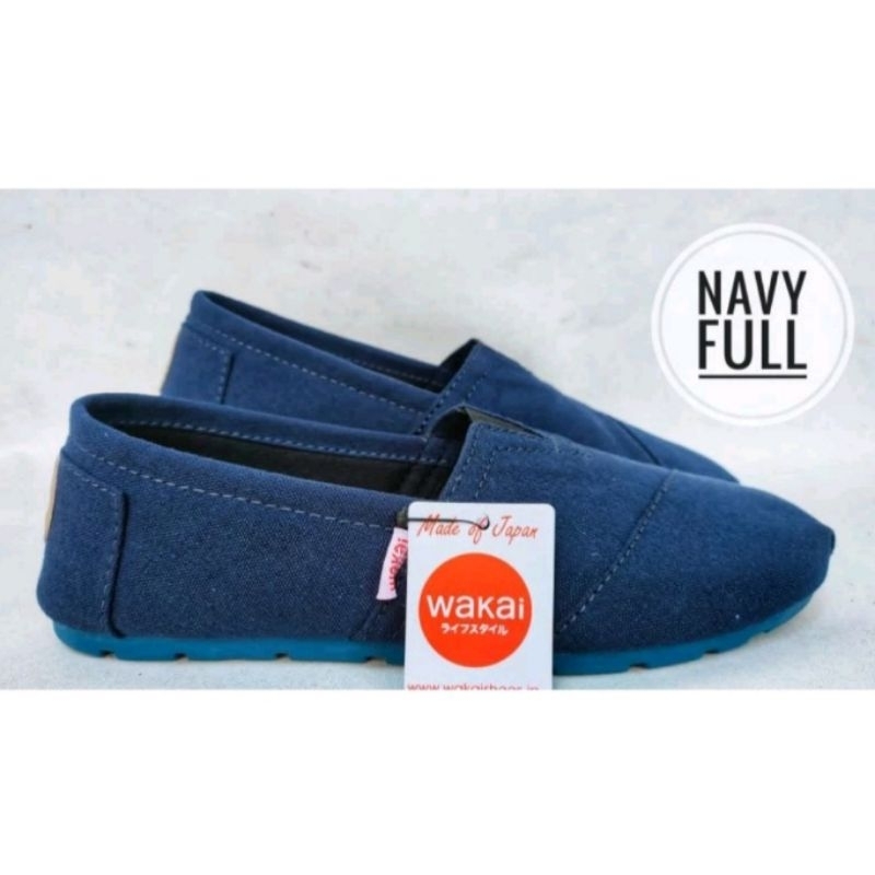 Jual sepatu Wakai navy polos gratis paperbag!!! | Shopee Indonesia