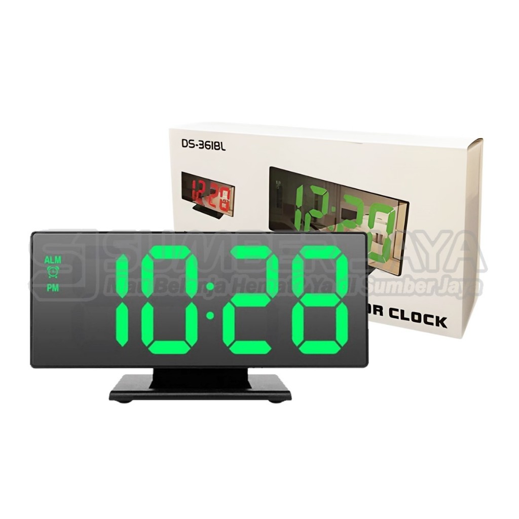 Jual Jam Digital Aesthetic Digital DS-3618L Jam Beker Digital Alarm Besar DS-3618L Putih ...
