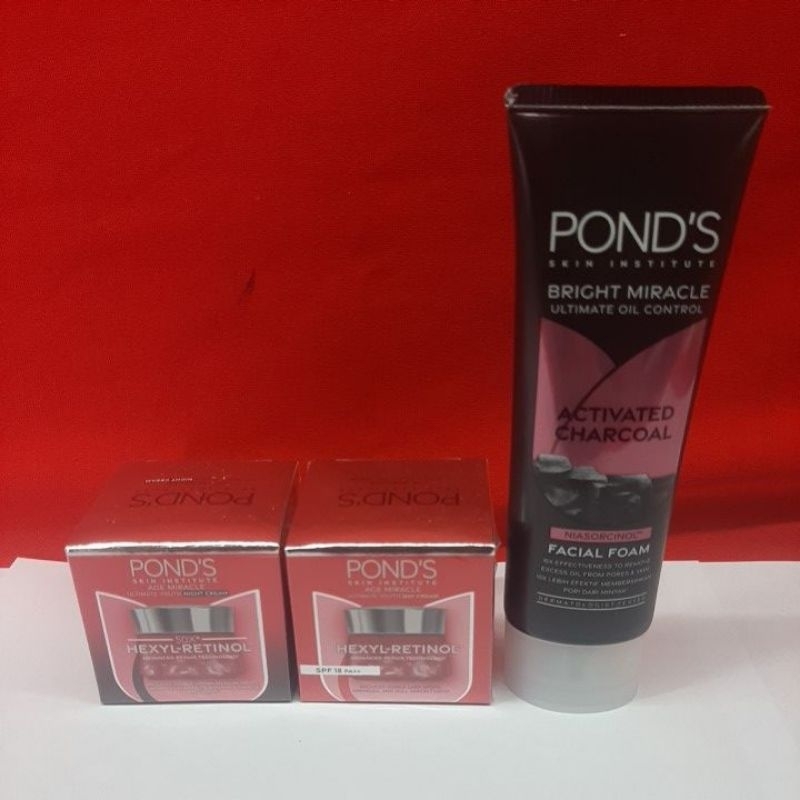 Jual PAKET POND'S AGE MIRACLE CREAM 2 IN 1+ FACIAL FOAM 50g POM ...
