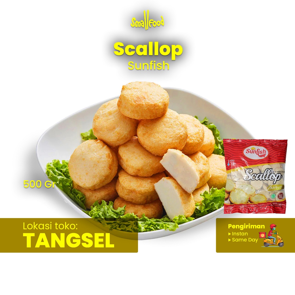 Jual Sunfish Scallop 500gr / Rolade Scallop Ikan / Smallfood Frozen ...