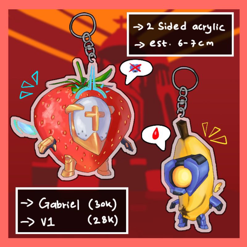 Jual ULTRAKILL Fruit Acrylic Keychains | Shopee Indonesia