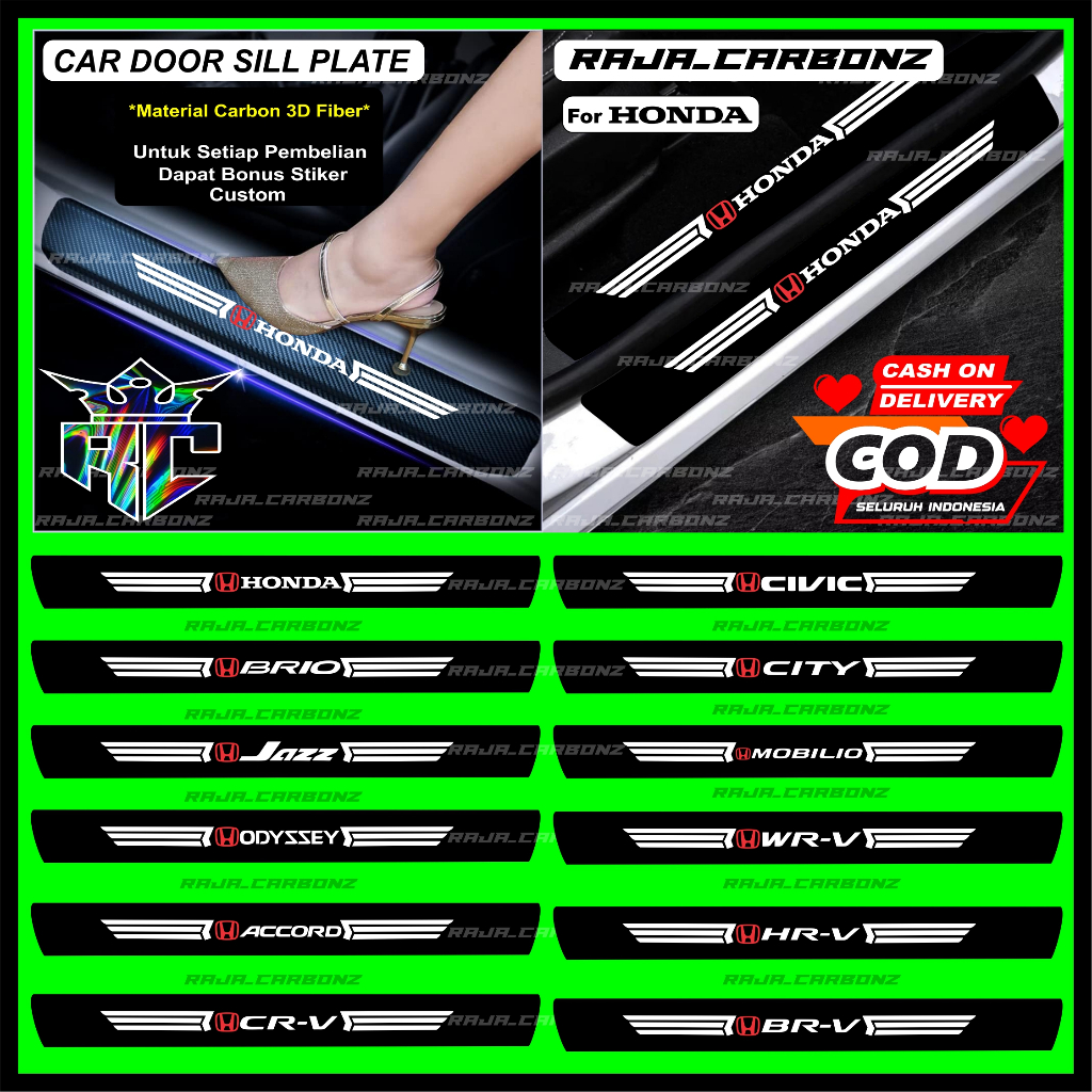 Jual Stiker Door Sill Plate Guard Pelindung Pijakan Pintu Mobil Honda ...