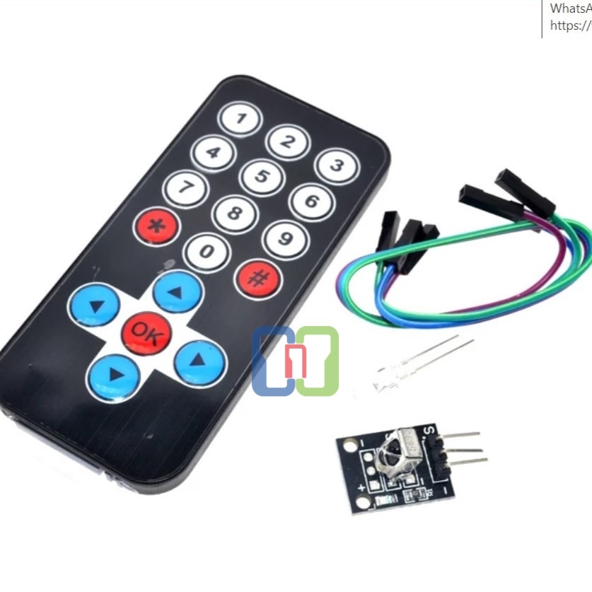 Jual [MDL-0012] Kit IR Infrared Remote Control 17 Keys Wireless Hx1838 ...