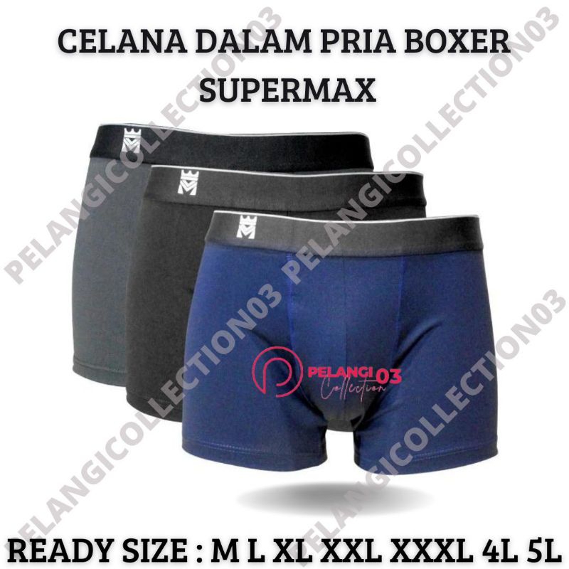 Jual CELANA DALAM PRIA BOXER SUPERMAX (ADA BIG SIZE) | Shopee Indonesia