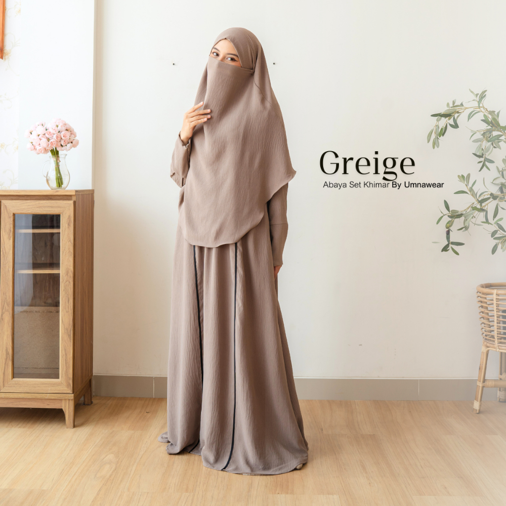 Jual Faheera Abaya Set French Khimar Wanita Gamis Syari Umroh (Abaya List set Hijab) By Umnawear ...