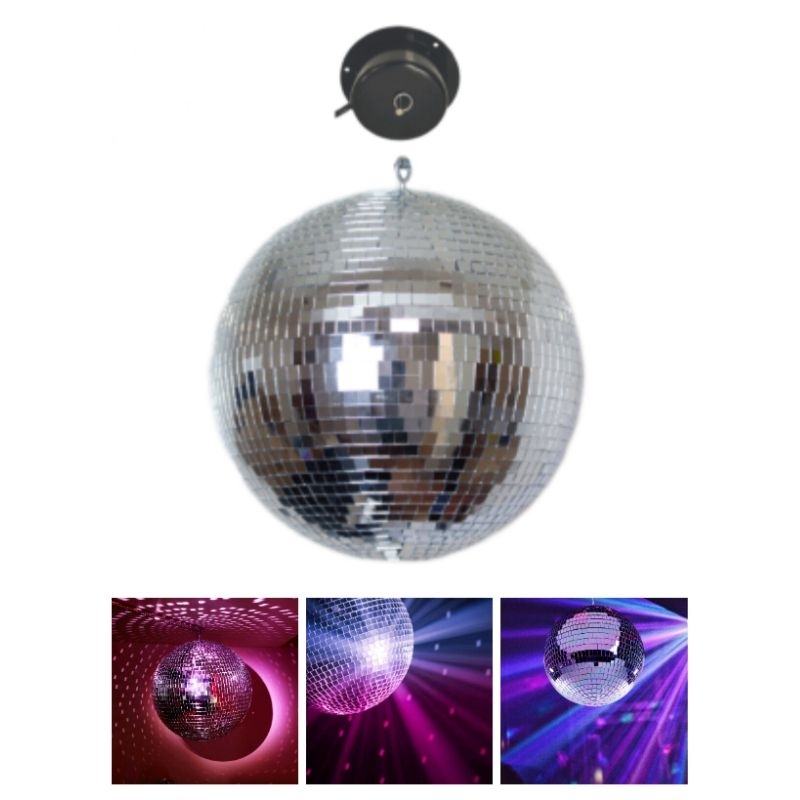 Jual 1 Paket Mirror Ball Besar 40 Cm + Motor Rotator Penggerak, Mirror ...