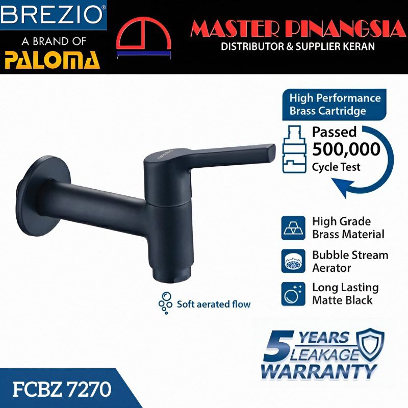 Jual KERAN KRAN AIR TAMAN TEMBOK BAK MANDI BREZIO FCBZ 7270 HITAM | Shopee Indonesia