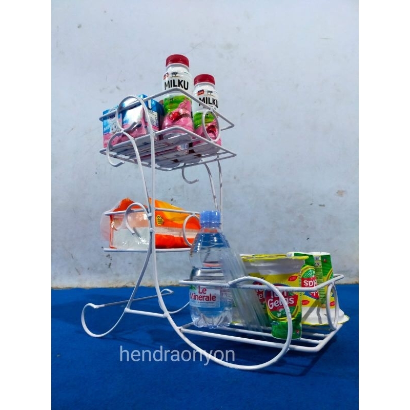 Jual rak minuman lebaran / rak aqua botol dan gelas/hiasan meja/rak ...