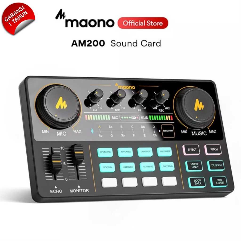 Jual MAONO AM200 Soundcard Audio Interface Podcast Live Streaming Recording Karaoke PC Laptop ...