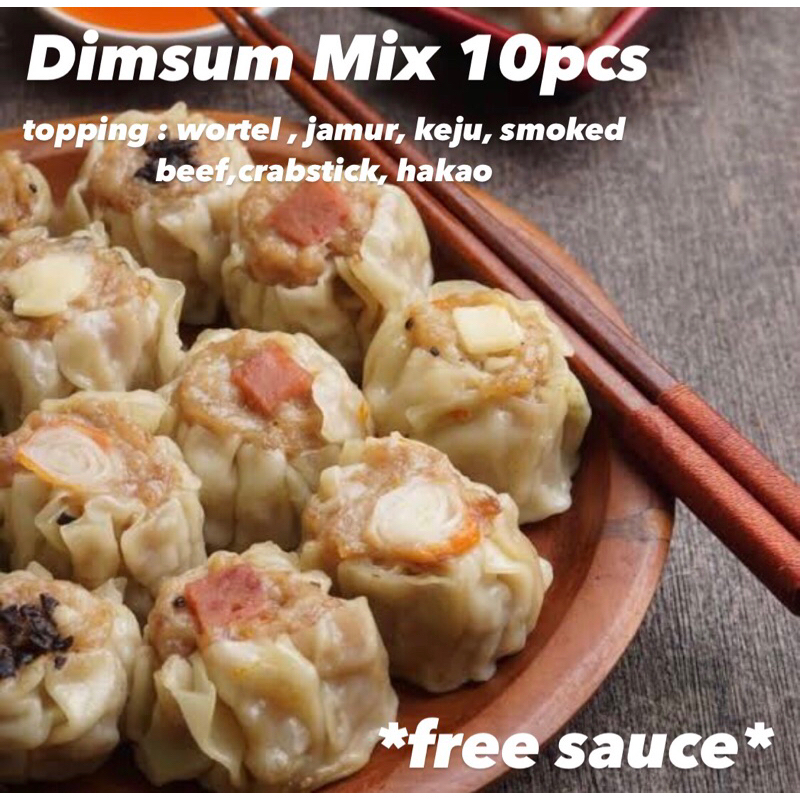 Jual DIMSUM SIOMAY MIX ISI 10 HALAL FREE SAUCE !! / hakao udang ...