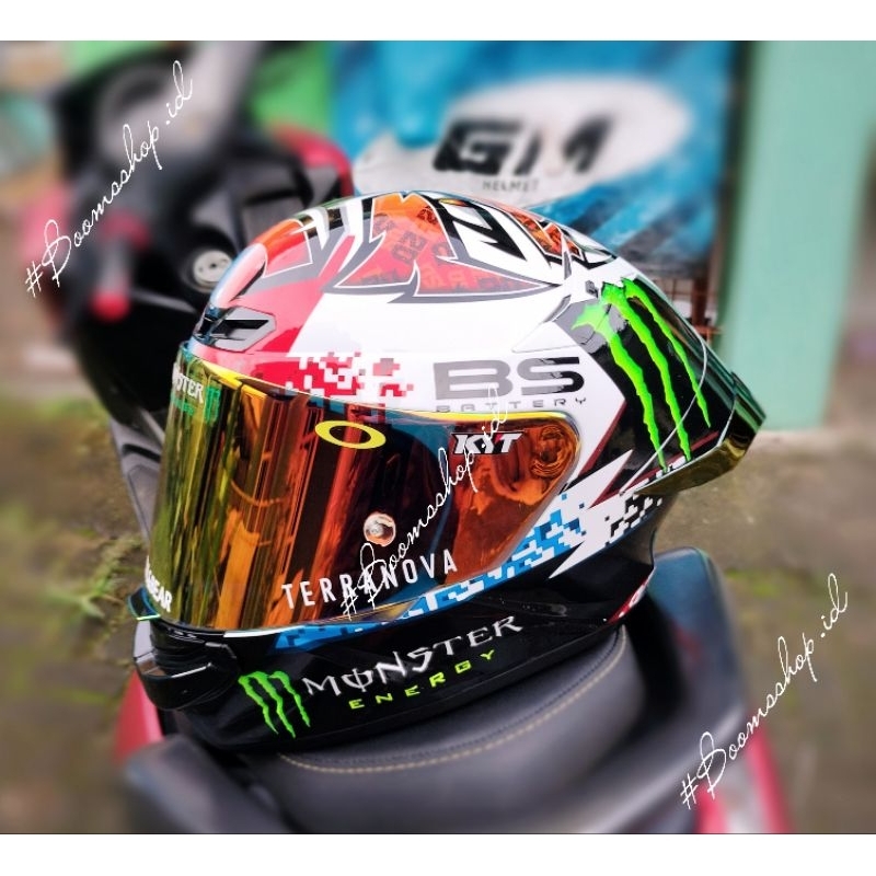 Jual helm kyt tt course repaint livery pabioquartaro white | Shopee ...