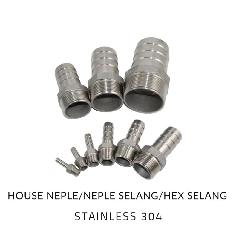 Jual House neple/Hex selang/Neple selang 3" inch stainless 304 | Shopee ...