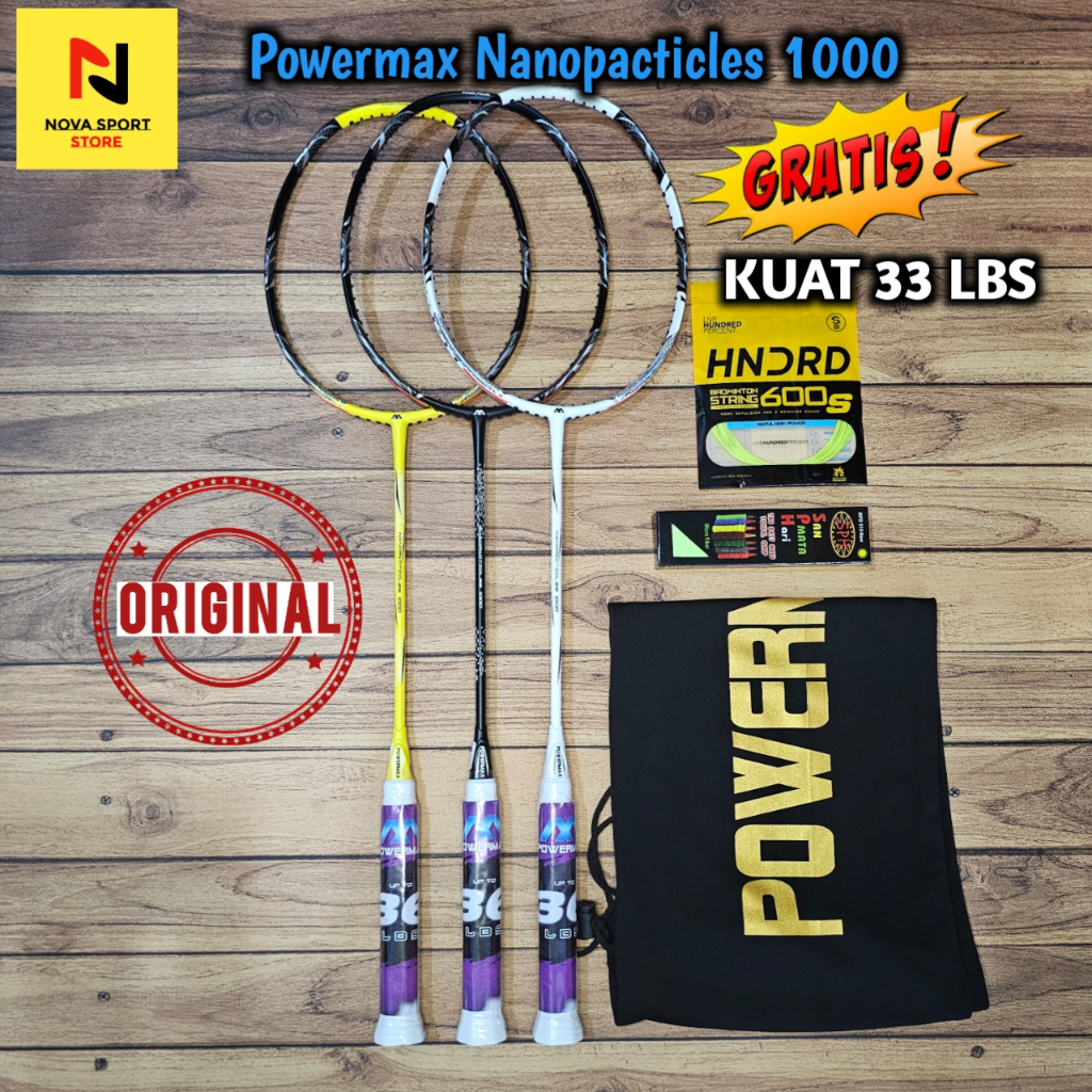 Jual Raket Badminton Powermax Nanopactiles 1000 | Shopee Indonesia