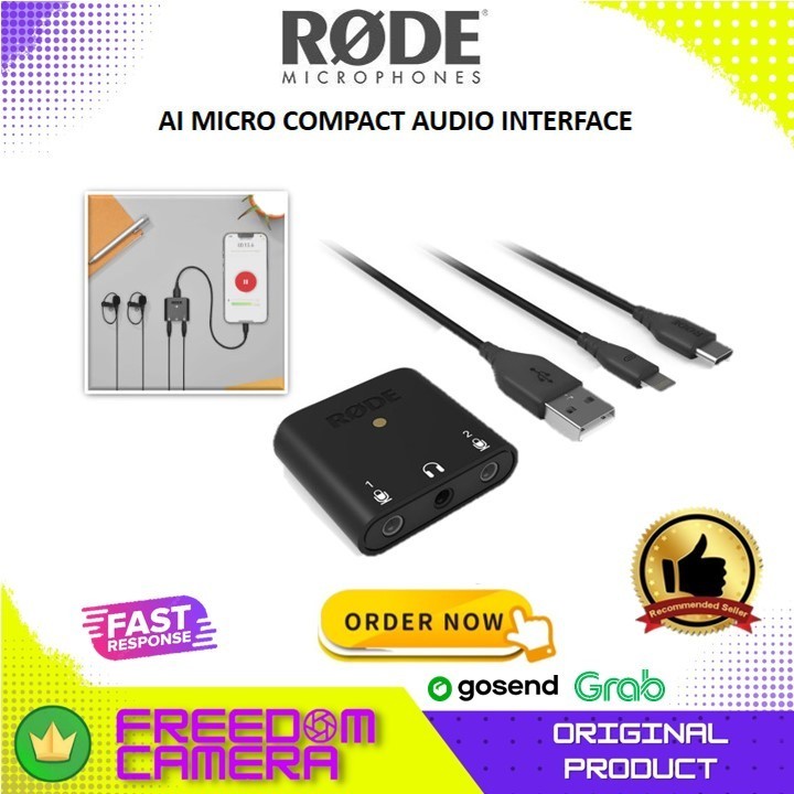 Jual Rode AI-Micro Compact Dual Channel Audio Interface AI Micro ...