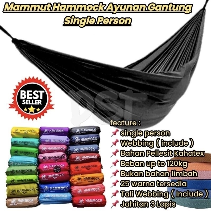 Jual Hammock Outdoor - Hamok Ayunan Gantung Ultralight Pelles Kahatex ...