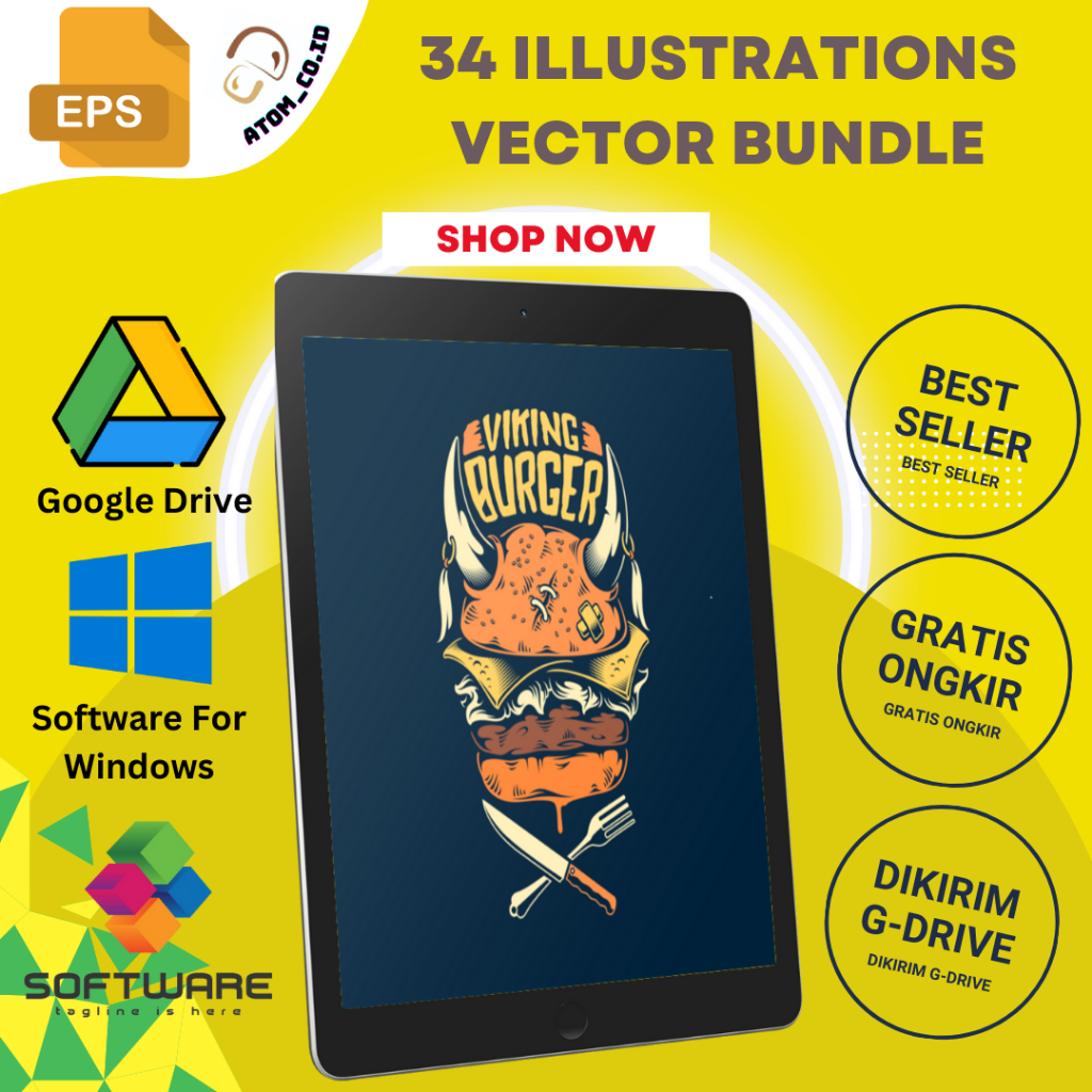 Jual 34 Illustrations Vector Bundle - Vector Designs - EPS | Shopee Indonesia