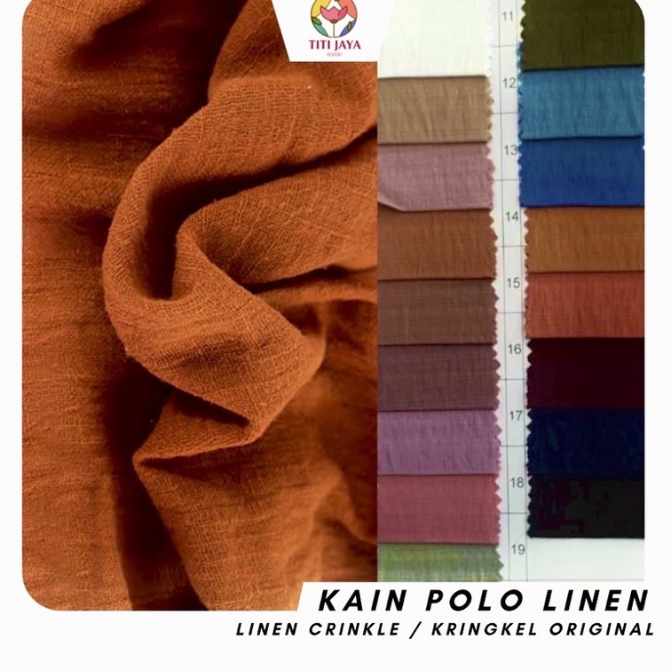 Jual Memang Keren Kain POLO LINEN PERTAMA DI SHOPEE LINEN CRINKLE ...