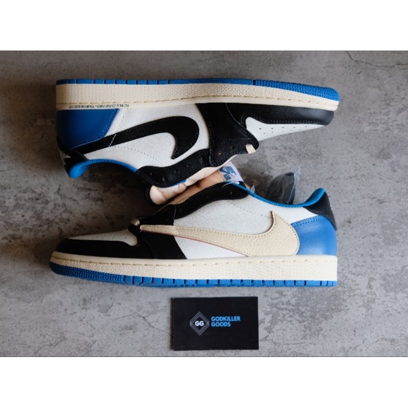Jual Travis Scott Fragment Low Jordan 1 Low OG SP Military Blue ...