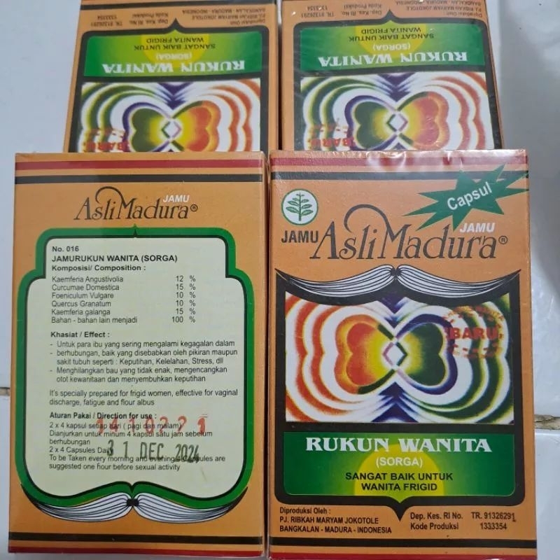 Jual JAMU RUKUN WANITA 24 kapsul ( cocok untuk wanita frigit/kurang ...