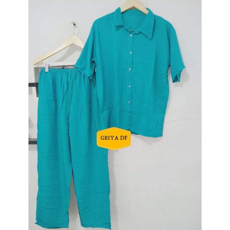 Jual BAJU TIDUR | RAYON TWELL | baju tidur | SETELAN lengan pendek ...