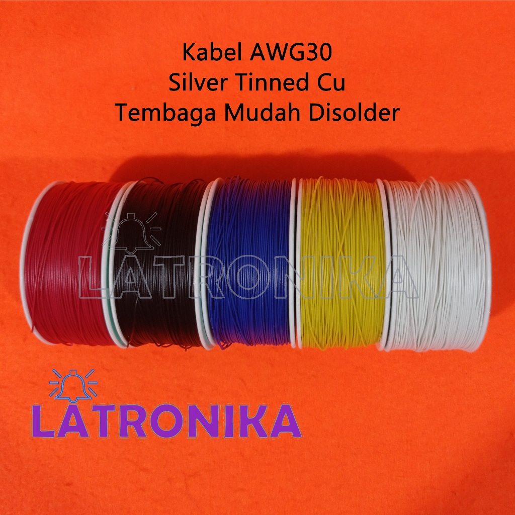 Jual Kabel AWG30 Silver Tinned Cu Per Meter 30AWG Cable AWG 30 AWG Per ...