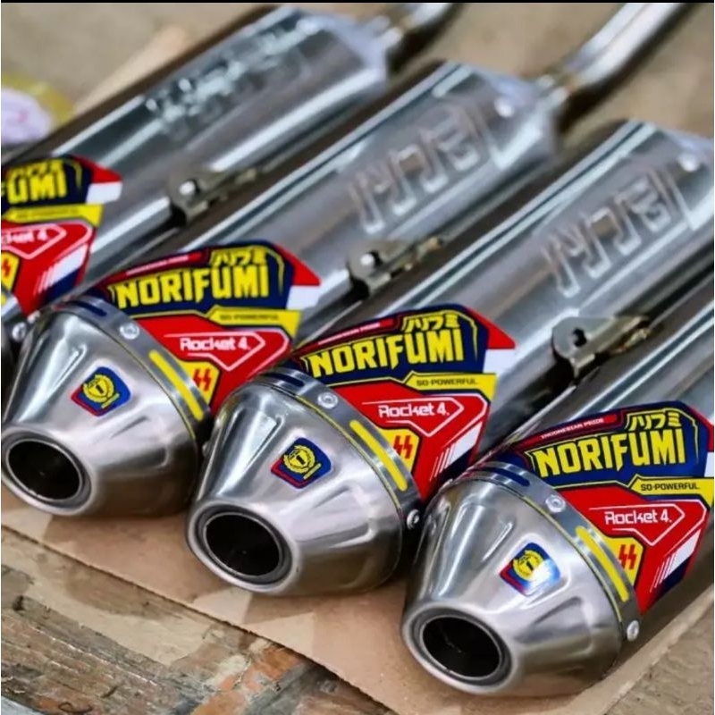 Jual Knalpot norifumi rocket 4 logo baru klx 150 crf 150l wr 155 d ...