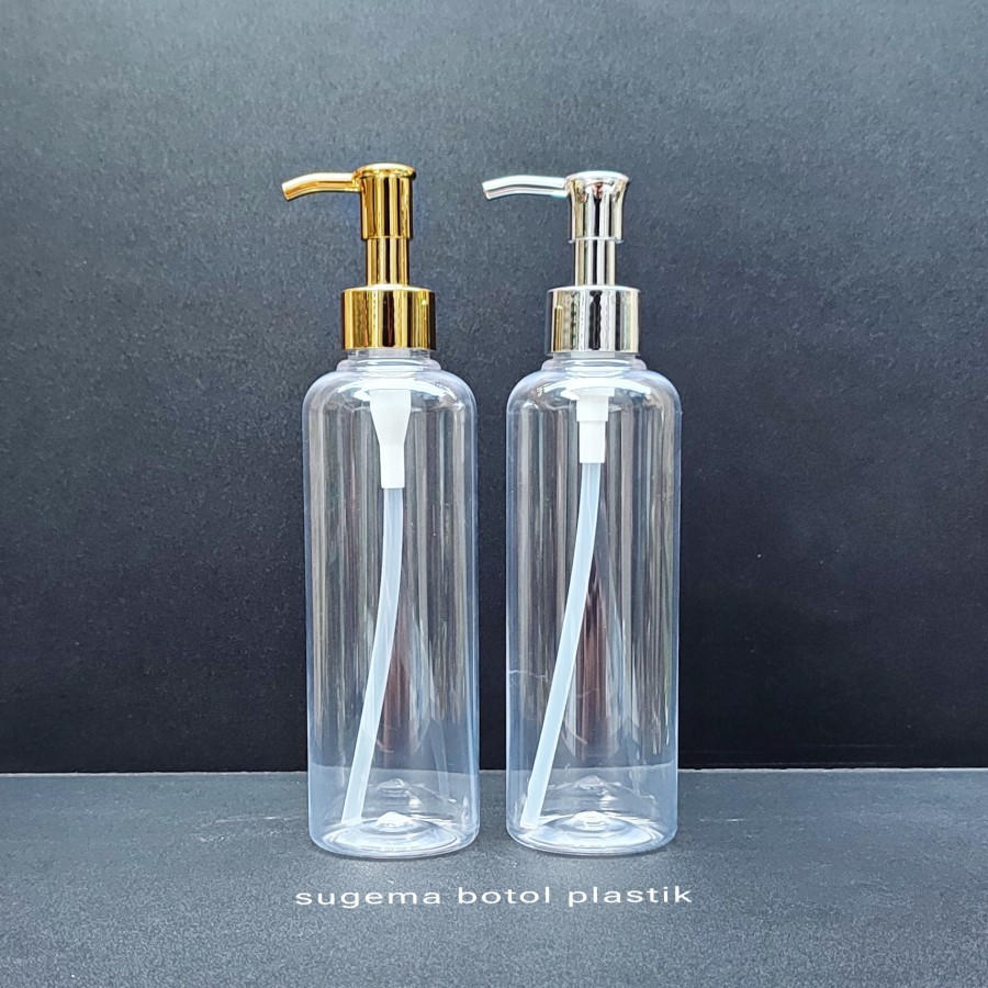 Jual Botol Pump 250ml Pet Bening / Botol Br 250 Ml Clear Pump Luxury ...
