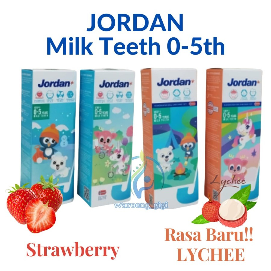 Jual Jordan Oral Care Kids Toothpaste Step 1 & step 2 - Pasta Gigi Anak ...