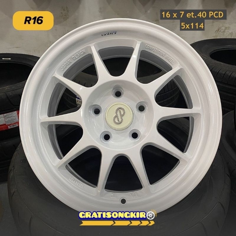 Jual velg racing ENKEI TARMAC R16 velg racing mobil ring 16 Ertiga xl7 Terios Rush Xpander camry ...