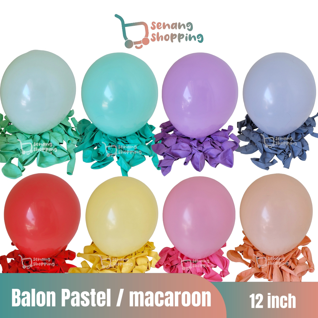 Jual BALON LATEX PASTEL / BALON MACARON 12 INCH DAN 5INCH | Shopee ...