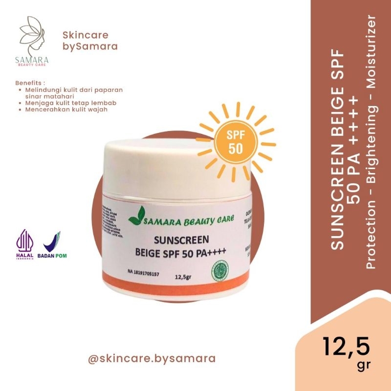 Jual Sunscreen Beige SPF 50 - Beige | Shopee Indonesia