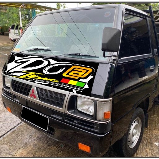 Jual STIKER KAP PICKUP L300 DECAL STICKER BERLIAN HITAM VARIASI CUSTOM ...