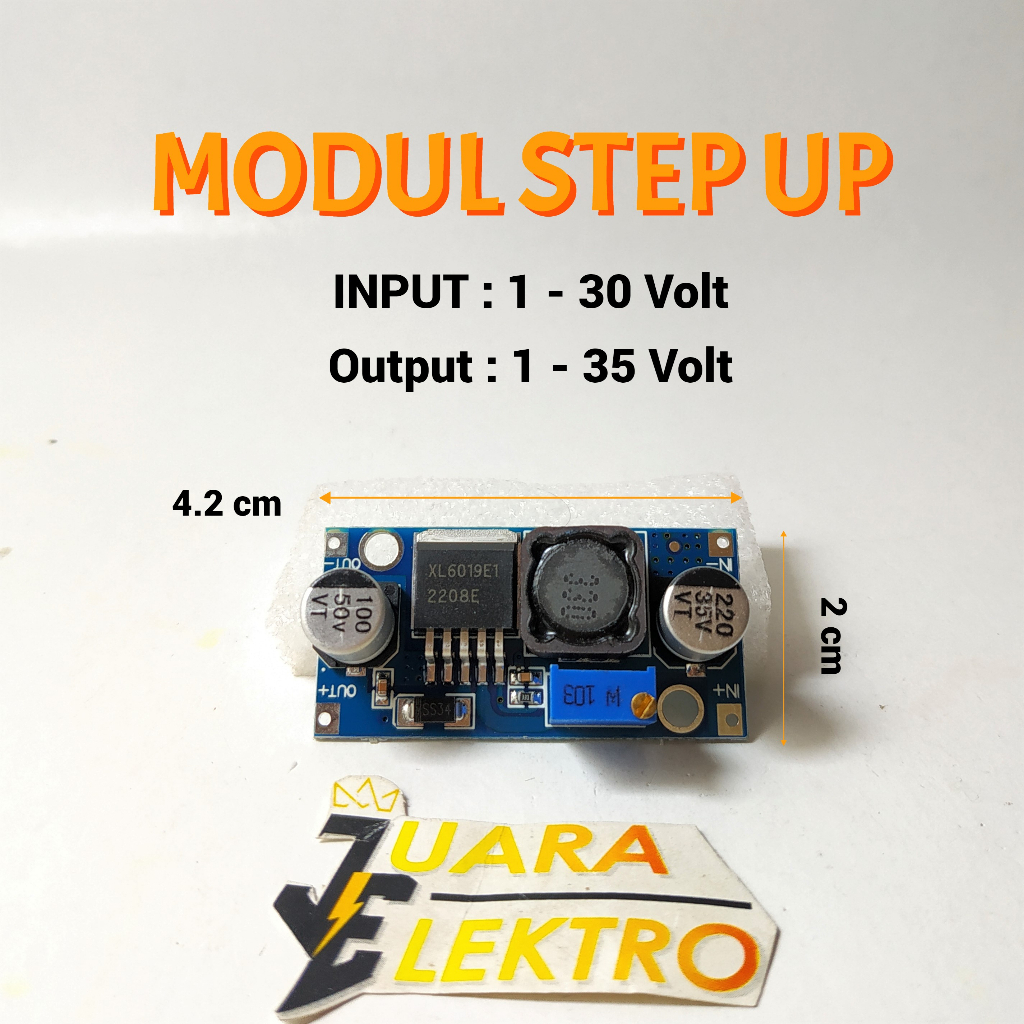 Jual MODUL STEP UP 4A XL6019 Input 1.25 - 32 Volt // Output 1.5 - 35 ...