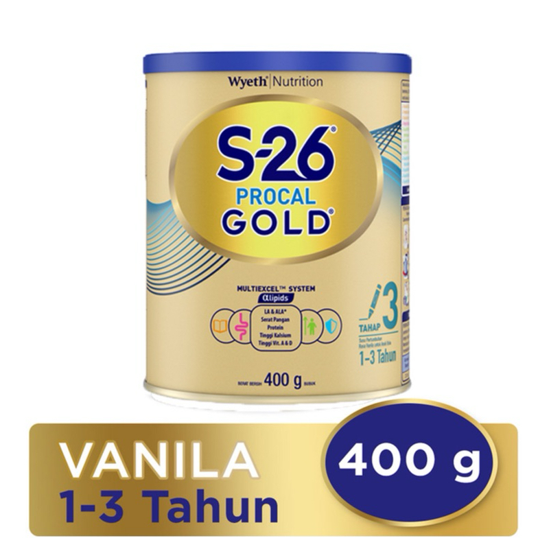 Jual S26 Procal Gold Tahap 3 Susu Pertumbuhan Anak 1-3 Tahun Vanila 400 ...