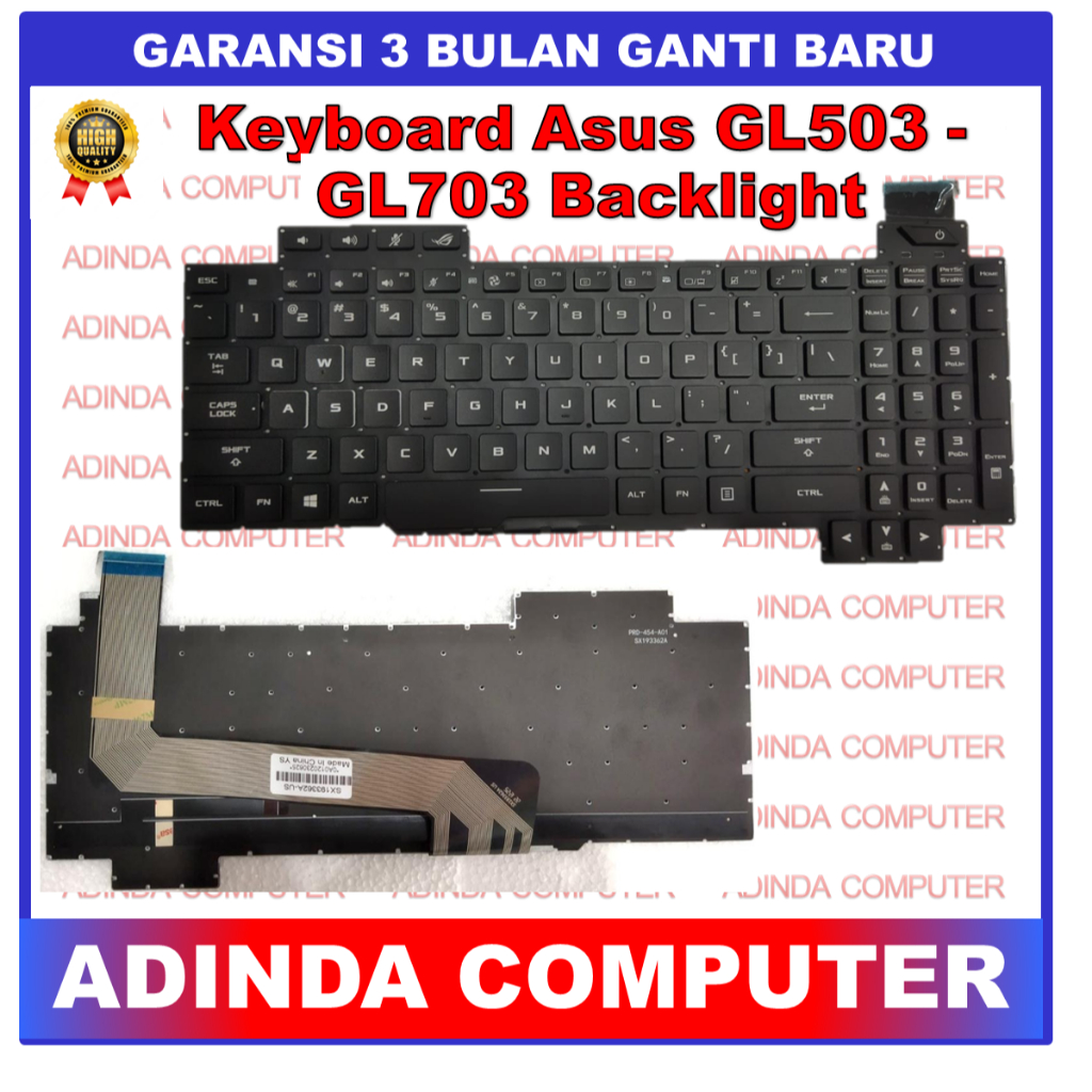 Jual Keyboard Asus ROG Strix GL503 GL703 GL503VM GL503VS GL50 Backlight ...