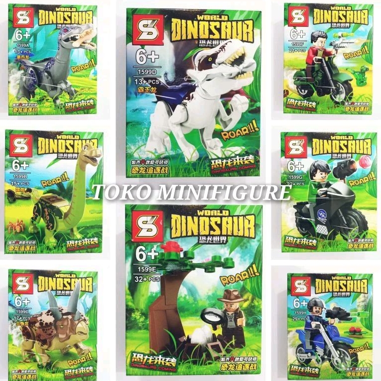 Jual MAINAN EDUKASI ANAK BRICKS DINOSAURUS TRICERATOPS - BRONTOSAURUS ...