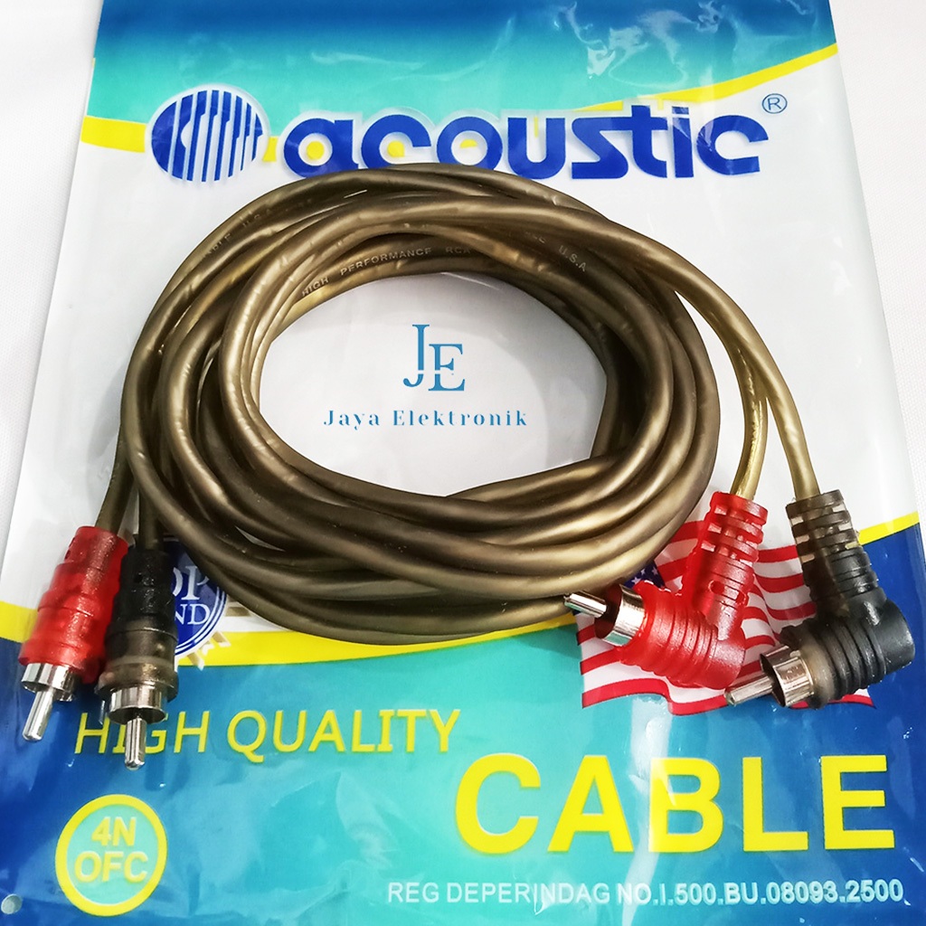 Jual Kabel Audio AV 2 RCA to 2 RCA Bentuk L ACOUSTIC 2 Meter 0.5 Meter ...