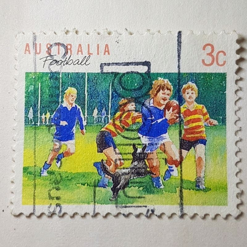Jual Perangko Kuno Australia Football Kids boy Langka Luar Negeri ...