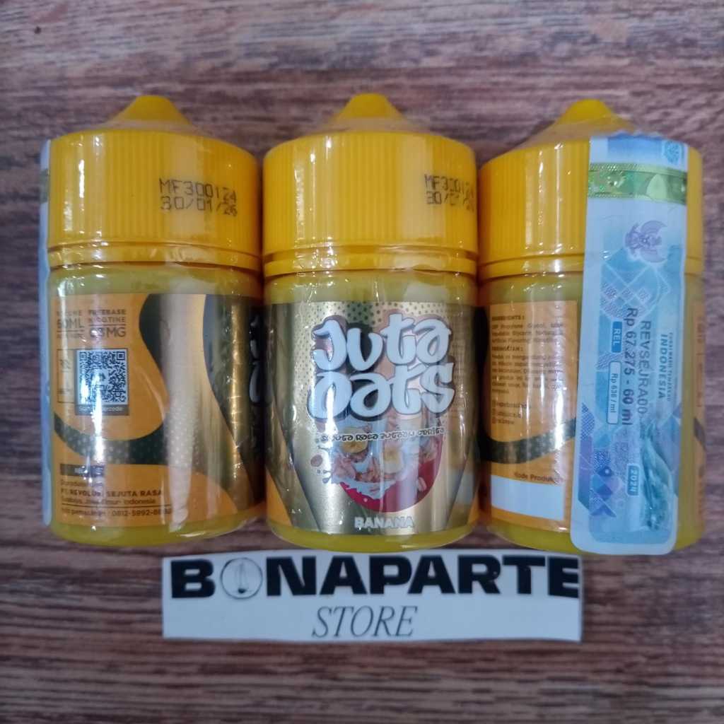 Jual Juta Oats Banana 3mg 60ml Oat Milk Cukai 2024 | Shopee Indonesia