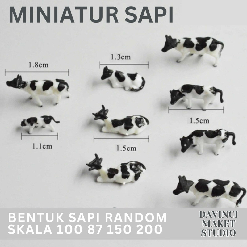 Jual (Satuan) Miniatur Sapi Lembu Skala 1:87 1:100 1:150 1:200 Maket ...