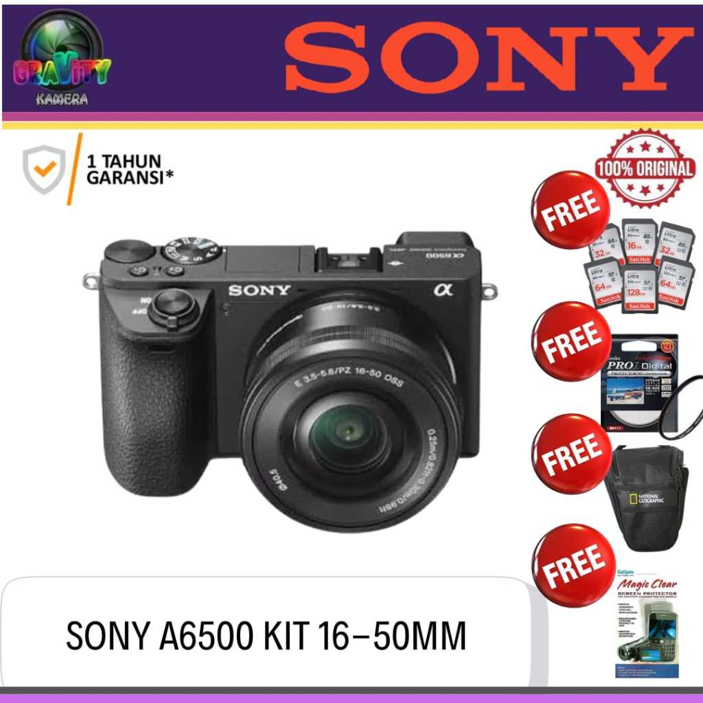 Jual SONY ALPHA A6500 KIT 16-50MM / SONY A6500 KIT 16-50MM | Shopee ...