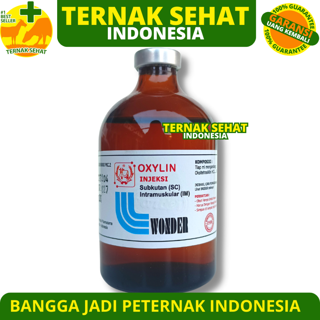 Jual OXYLIN INJ 100ML WONDER - Antibiotik Hewan Spektrum Luas untuk ...