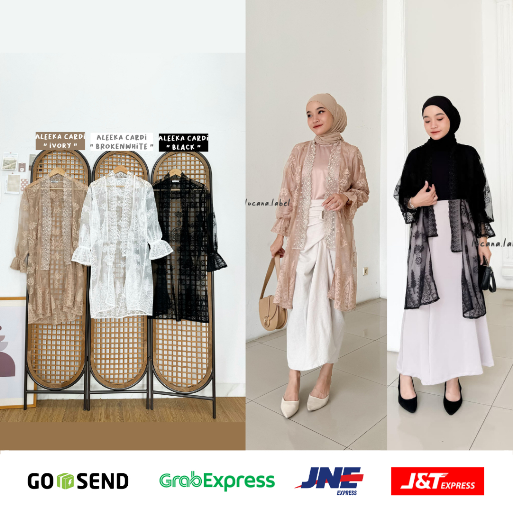 Jual ALEEKA LACE OUTER VISCOSE & LACIA SKIRT / Outer brukat outer ...