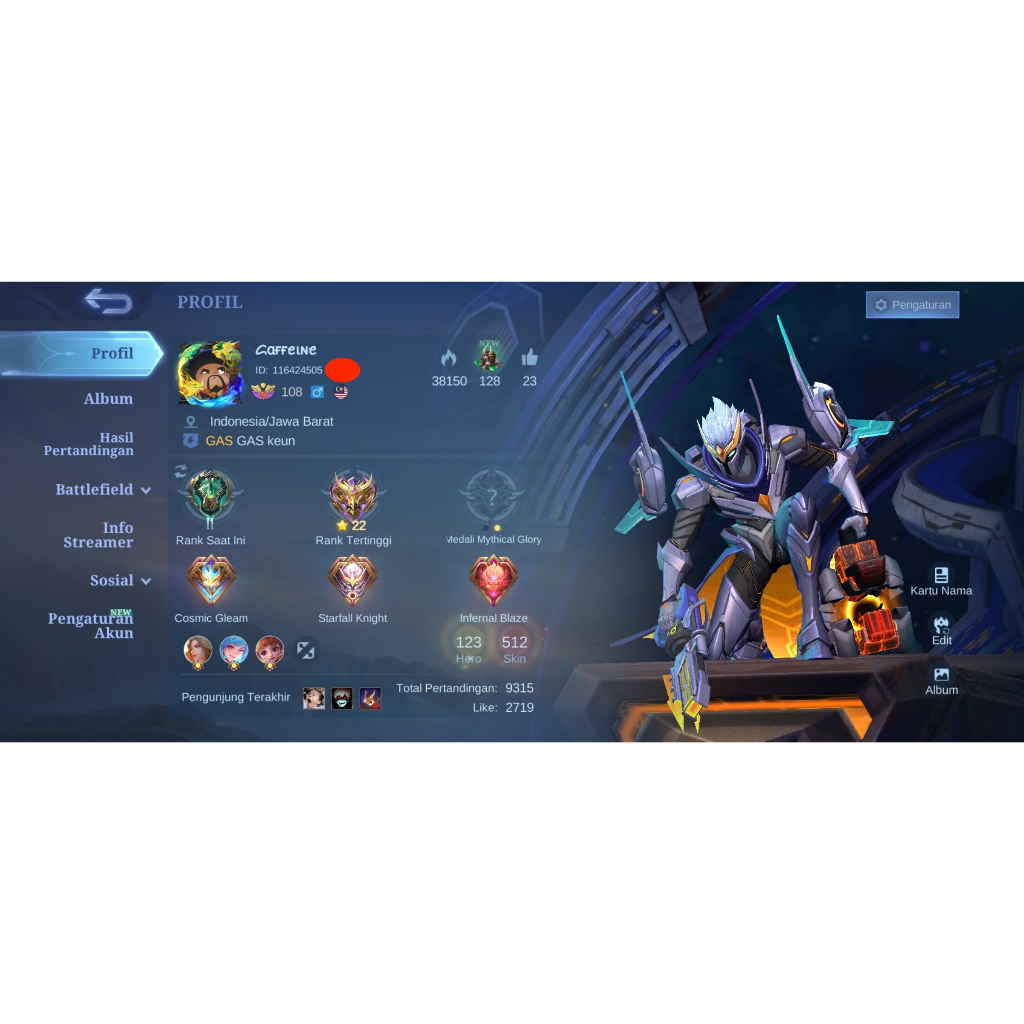 Jual Akun Mobile Legends Bang Bang SULTAN | Akun ML | Akun MLBB | 521 ...