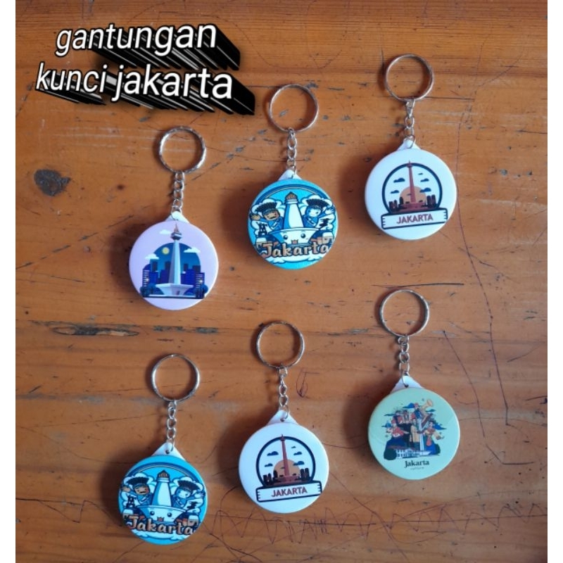 Jual isi 50 SOUVENIR GANTUNGAN KUNCI JAKARTA ICON keychain jakarta oleh ...