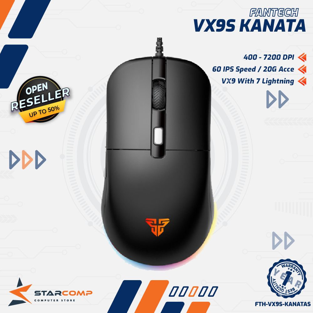 Jual Fantech VX9S Kanata RGB Gaming Mouse FantechVX9S | Shopee Indonesia
