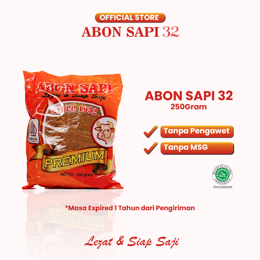 Jual Abon SAPI 32 250GR Asli Premium Lezat dan siap saji Tanpa Pengawet ...
