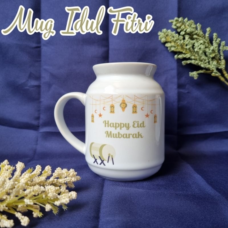 Jual Souvenir Mug custom Idul Fitri / hampers idul fitri / gift eid ...