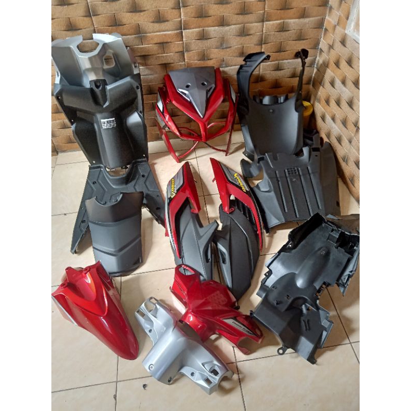 Jual Full body halus kasar Vario techno CBS 110 merah silver | Shopee ...