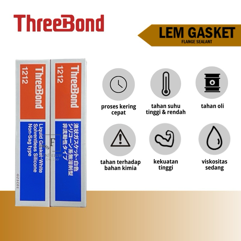 Jual Lem gasket ThreeBond 1212 liquid gasket white 100gr Original ...
